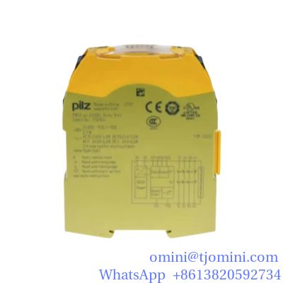 750104 Safety relay for monitoring emergency stop button | Pilz of F ...